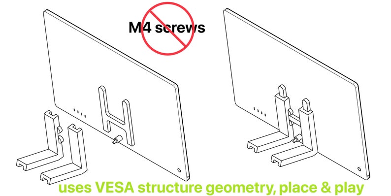Usermac Apple Studio Display VESA Stand, Bespoke, Desk Level Screen ...