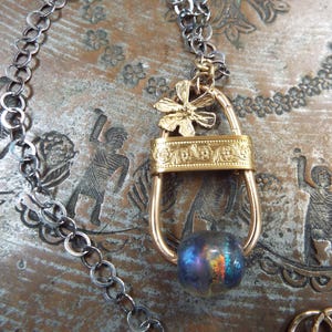 Basha Bead Ocean Sunset Series Bronze Mixed Metal Pendant Necklace 14K ...