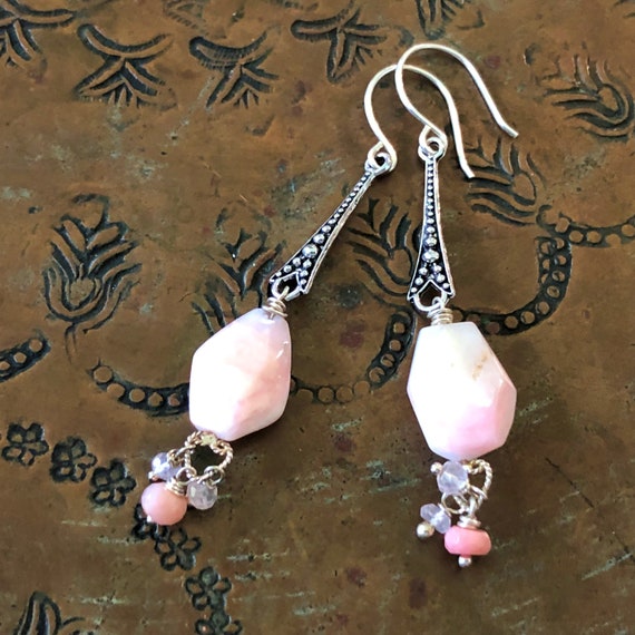 Etsy rose quartz earrings store