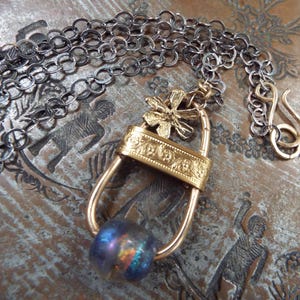 Basha Bead Ocean Sunset Series Bronze Mixed Metal Pendant Necklace 14K ...