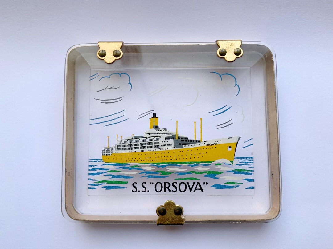 Orient Line SS Ordova Cigarette Case Ocean Liner Clear Plastic Card ...