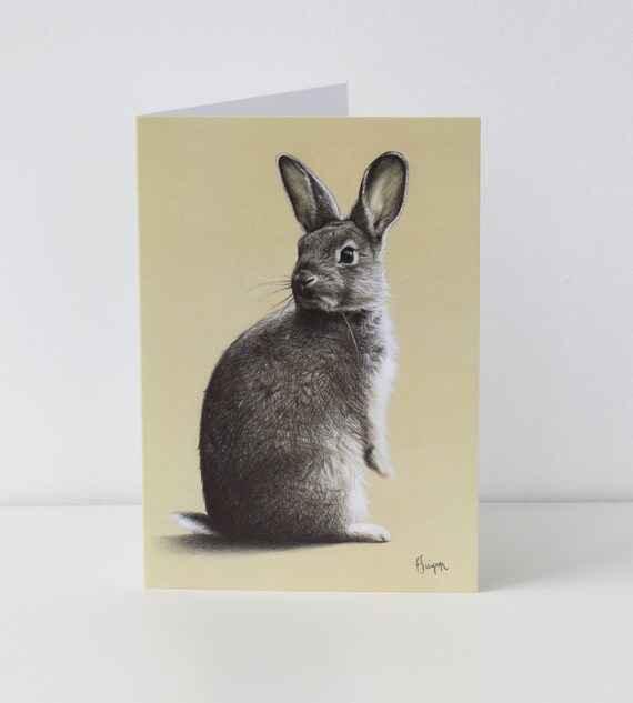 Hazel Rabbit Greeting Card | Etsy UK