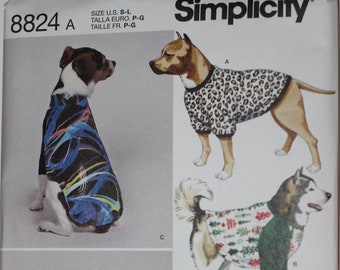 Simplicity 8538 Dog Coats in Three Sizes Small Medium Large Uncut ...