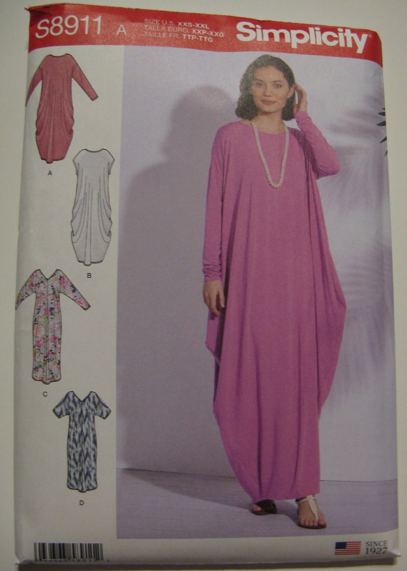 Caftan Sewing Pattern Simplicity S8911 Misses' Knit - Etsy