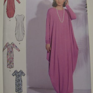 Caftan Sewing Pattern Simplicity S8911 Misses' Knit Caftans Sizes XXS ...
