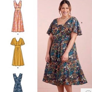 Misses’ and Women’s Dress Sewing Pattern Simplicity S9325 Plus-sizes ...