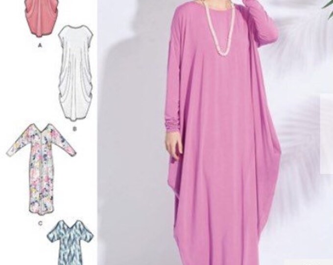 Caftan Sewing Pattern Simplicity S8911 Misses' Knit Caftans Sizes XXS ...