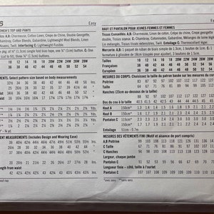 Women’s Tops and Pants Sewing Pattern Simplicity S9926/R12097 Sizes 20W ...