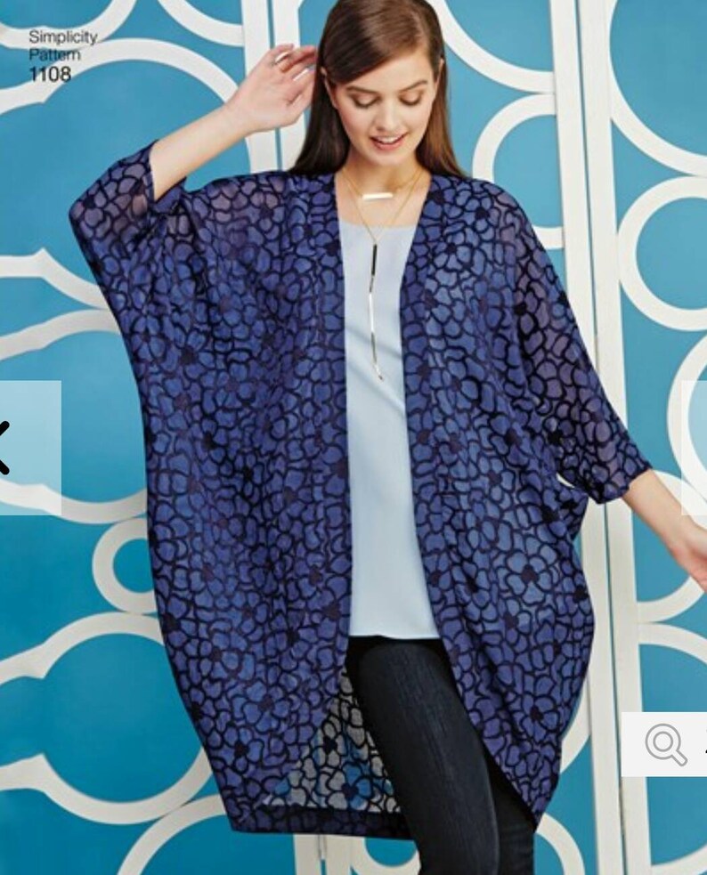 Kimono Sewing Pattern Simplicity 1108 Easy to Sew Sizes - Etsy