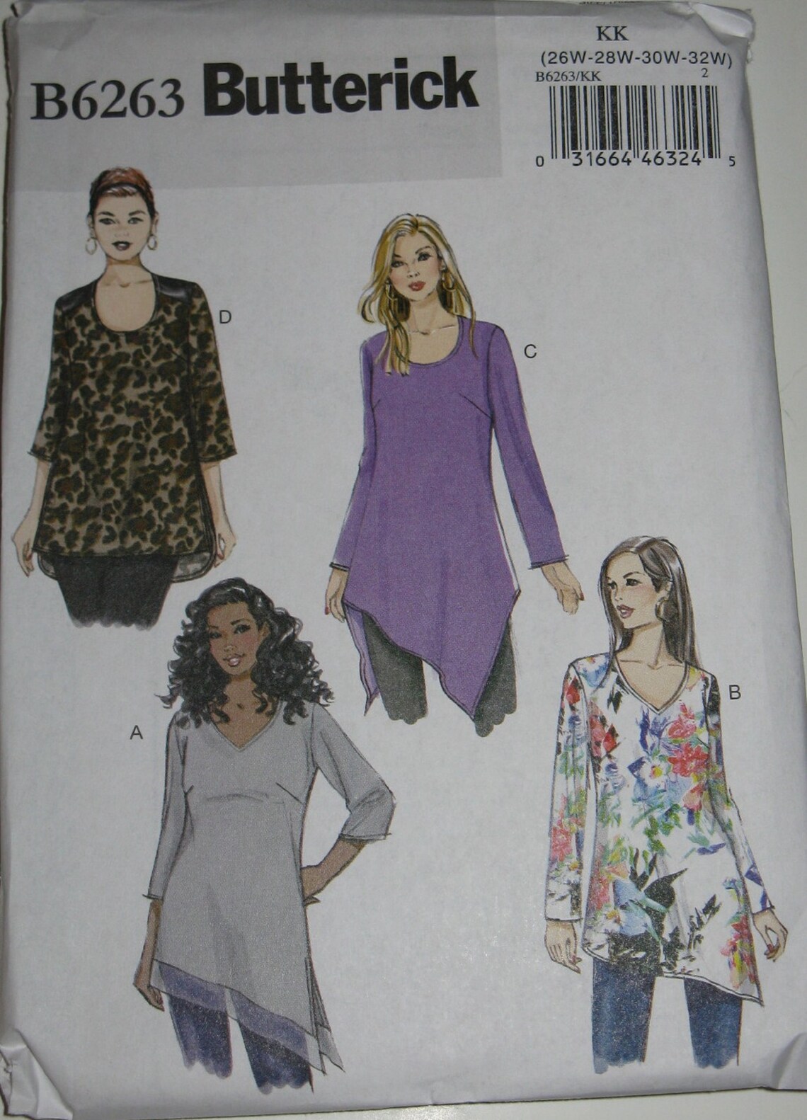 Women's Plus-size Tunic Sewing Pattern Butterick B6263 - Etsy