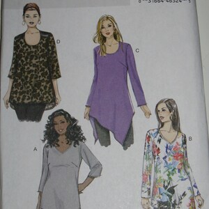 Women's Plus-size Tunic Sewing Pattern Butterick B6263 Plus-size KK 26W ...