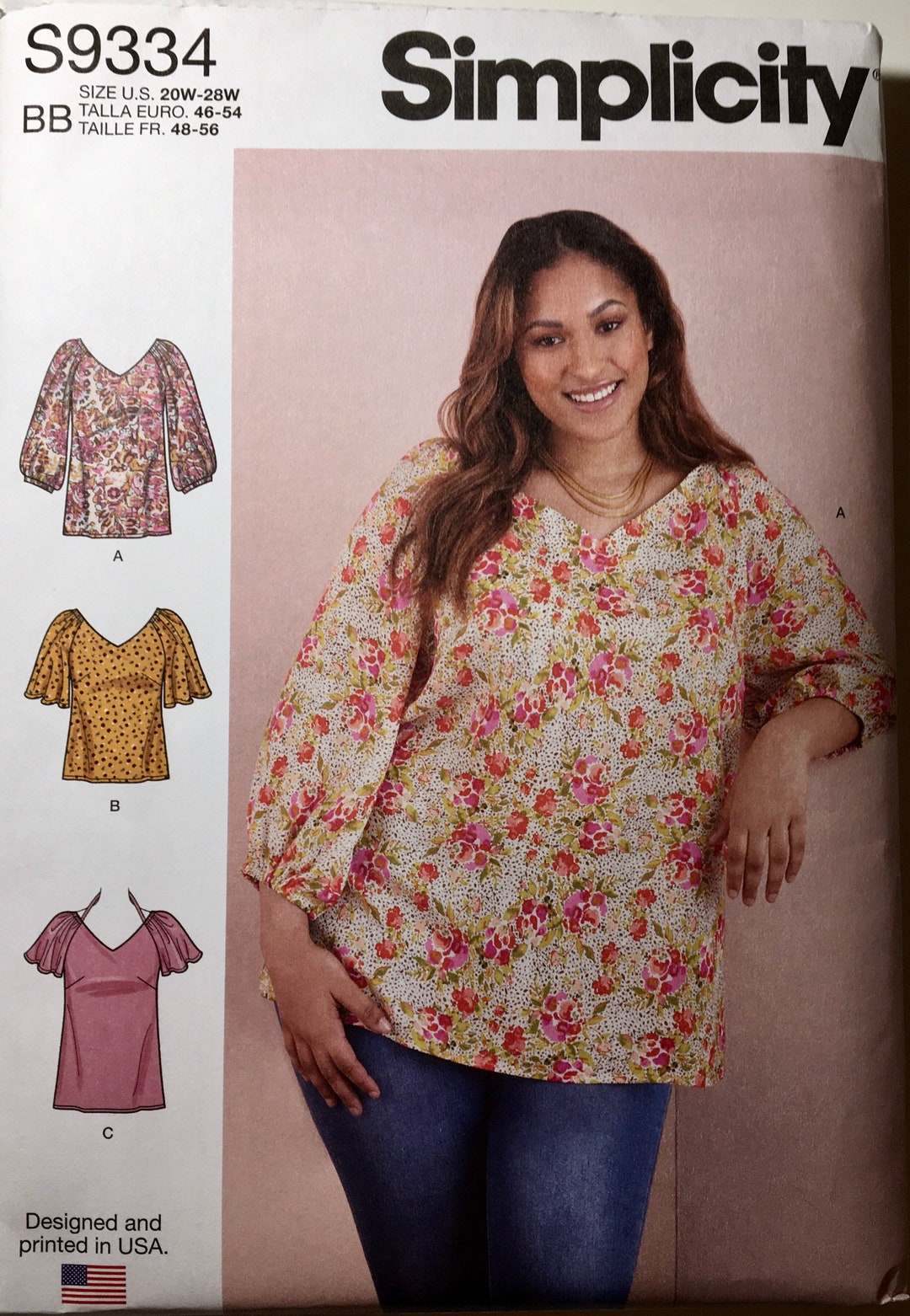 Women’s Tops Sewing Pattern Simplicity S9334 Sizes 20W-28W New and ...