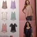 Misses Tops Sewing Pattern Simplicity 1107 Sizes XXS-XXL New and Uncut ...