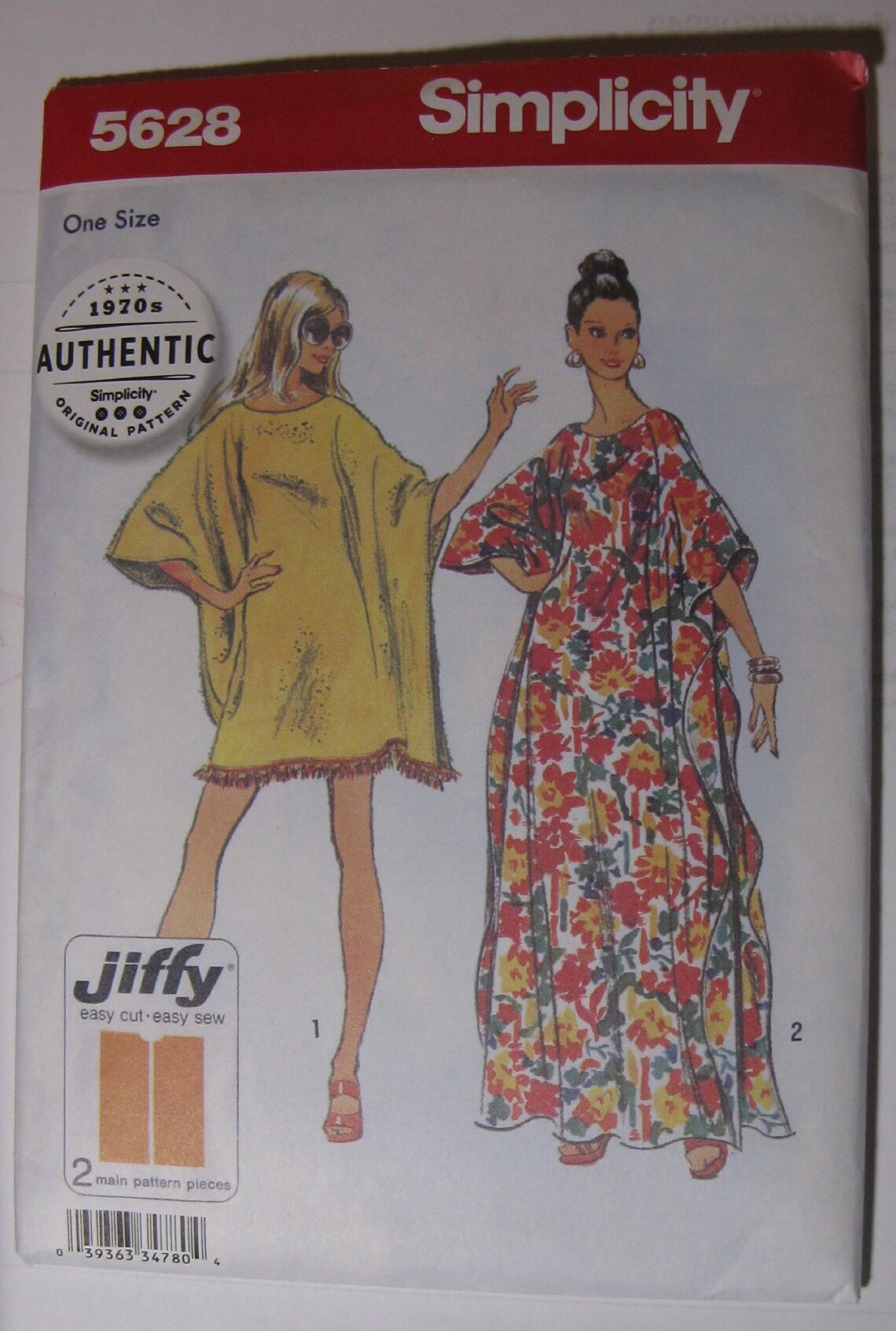 1970's Caftan Sewing Pattern Simplicity 5628 Reprint of - Etsy