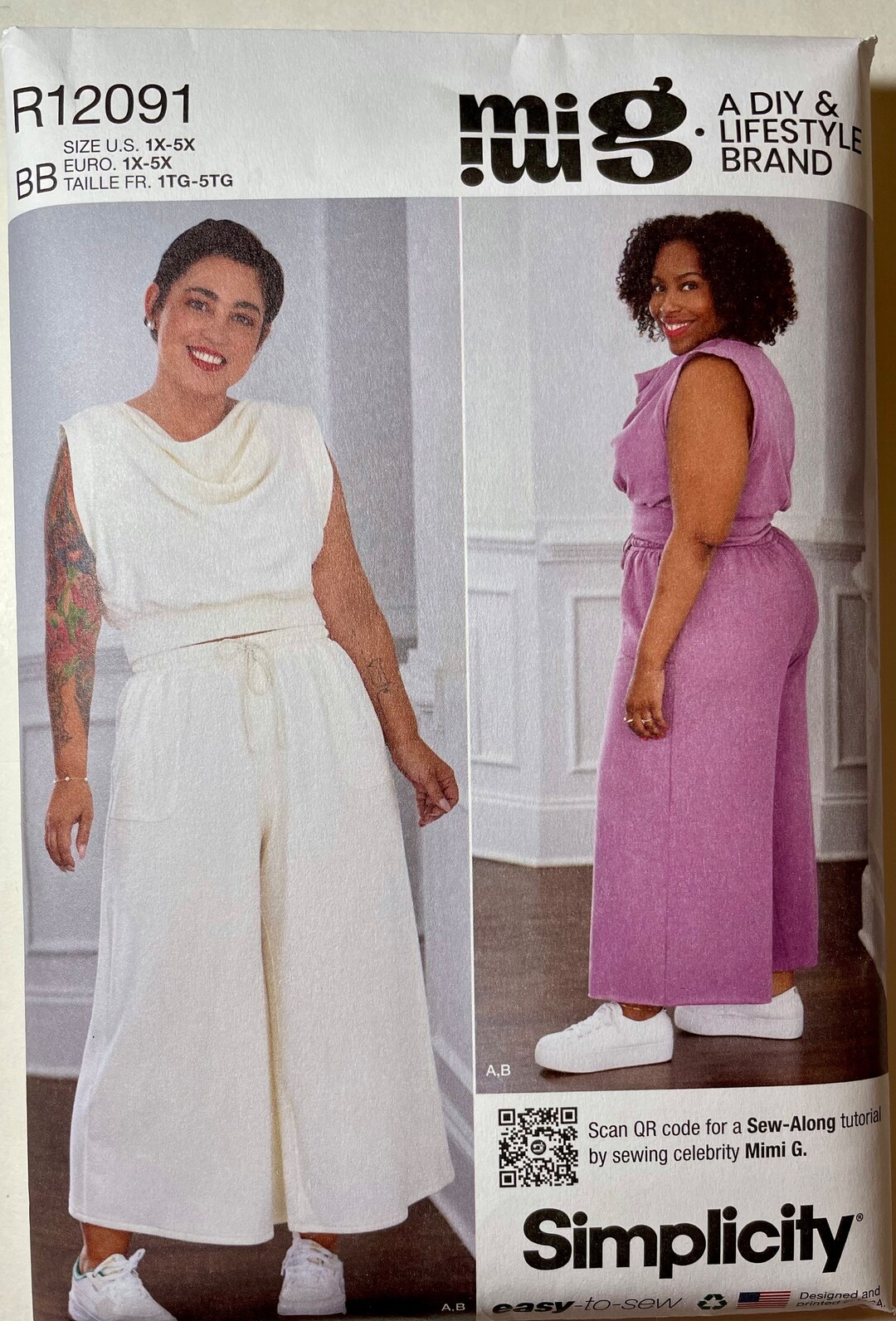 Women’s Lounge Set Sewing Pattern Simplicity S9929/R12091 Sizes 1X-5X ...