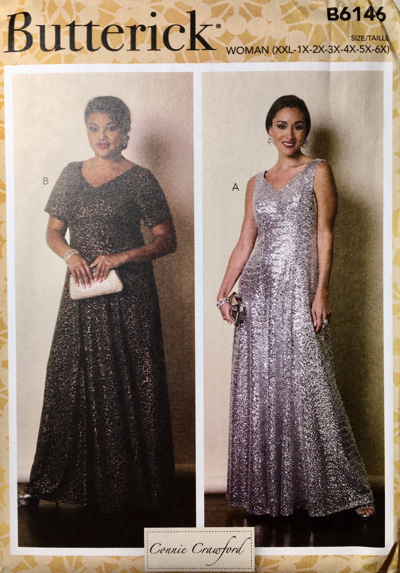 Womens Long Dress Sewing Pattern Butterick B6146 Sizes XXL-6X | Etsy