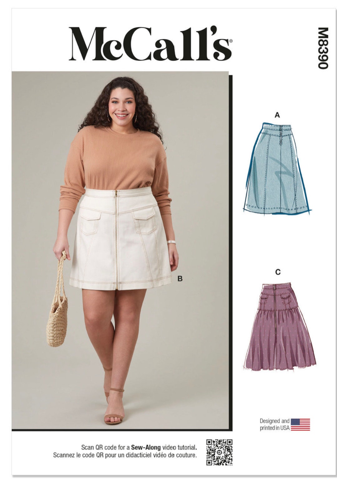 Plus-size Womens Skirt Pattern Mccalls Sewing Pattern M8390 - Etsy