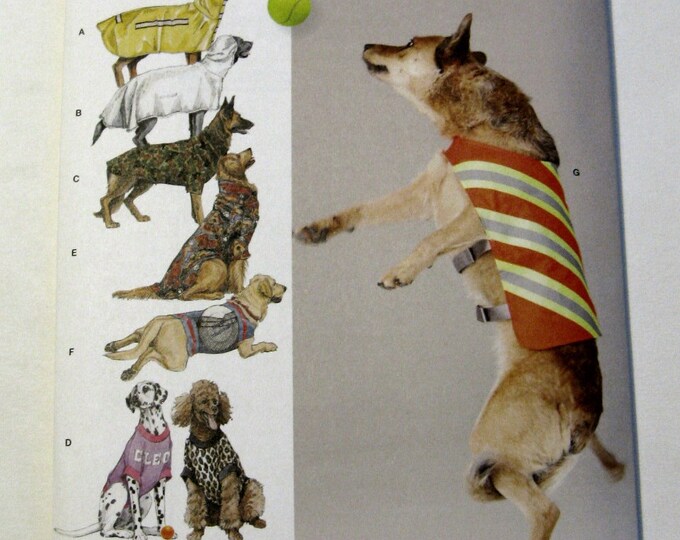 Dog Coat, Raincoat Sewing Pattern Simplicity 1578 Sewing Large Size Dog ...