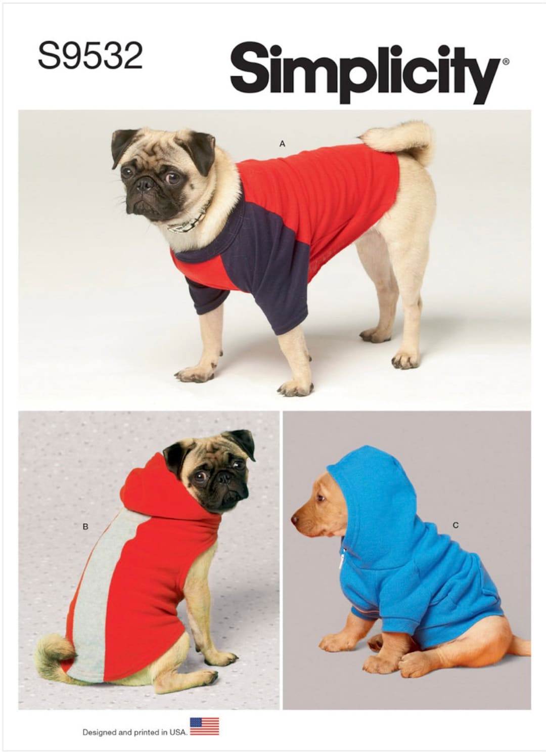 Dog Clothes Sewing Pattern Simplicity S9532 Sizes XS-XL - Etsy