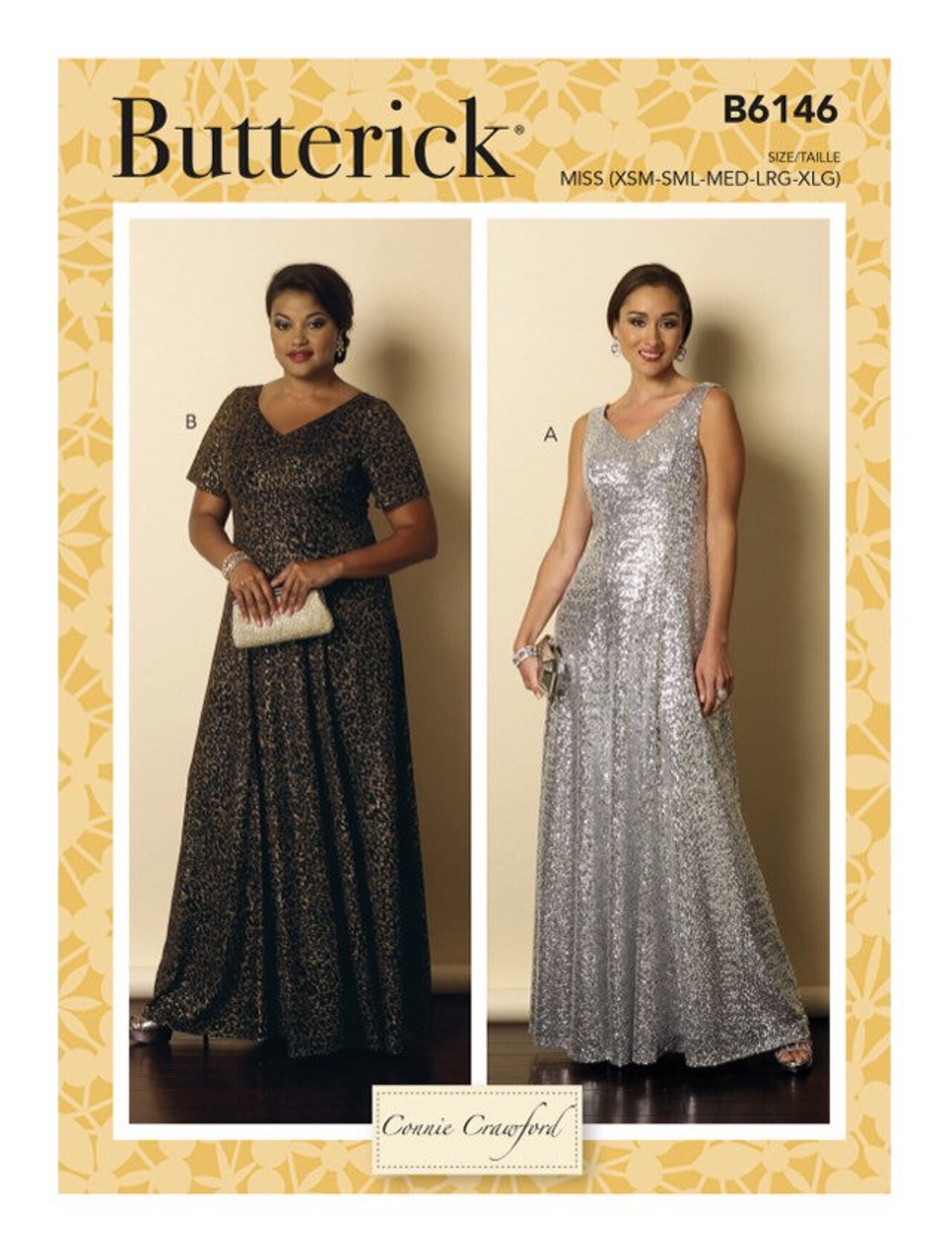 Womens Long Dress Sewing Pattern Butterick B6146 Sizes XXL-6X | Etsy