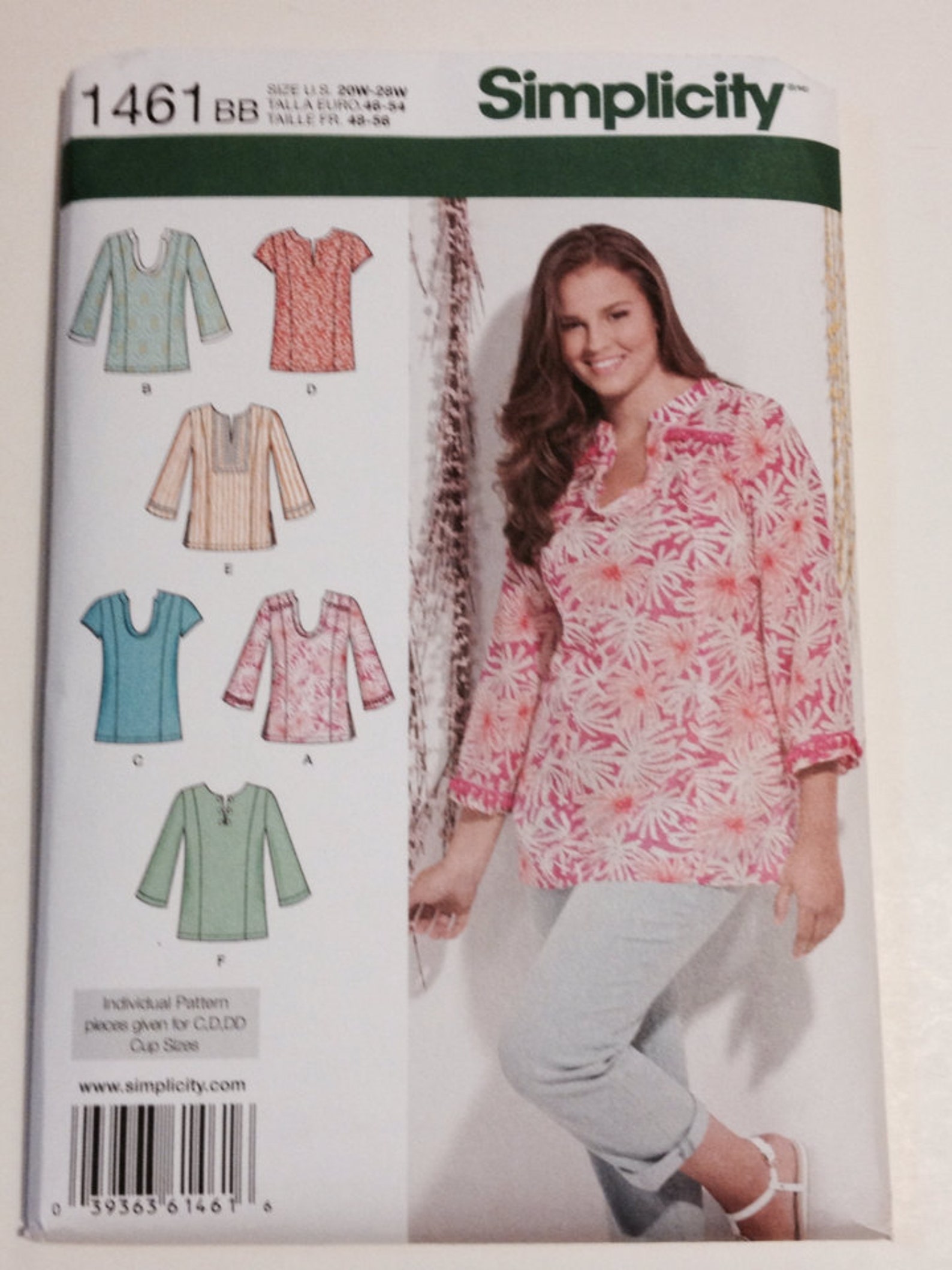 Plus-size Tunic Sewing Pattern Simplicity 1461 Size BB U.S. | Etsy
