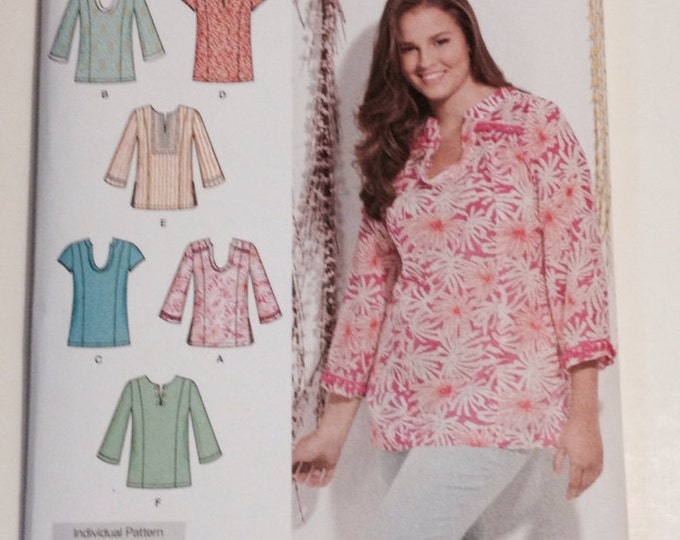 Plus-size Tunic Sewing Pattern Simplicity 1461 Size BB U.S. 20W-28W - Etsy