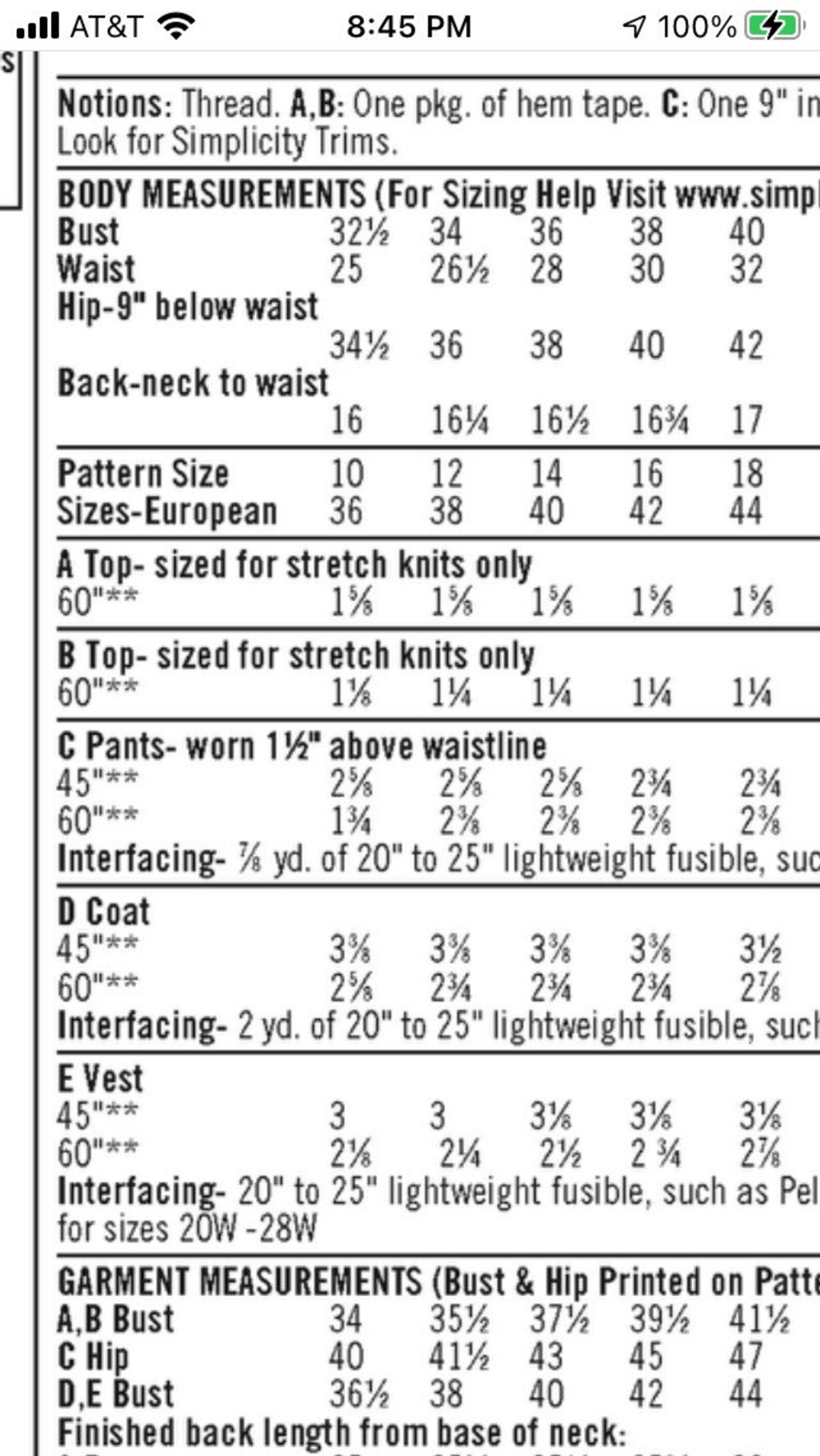 Long Vest Coat and Pants Sewing Pattern Simplicity 8177 Mimi - Etsy