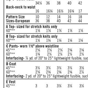 Long Vest, Coat and Pants Sewing Pattern Simplicity 8177 Mimi G Style ...