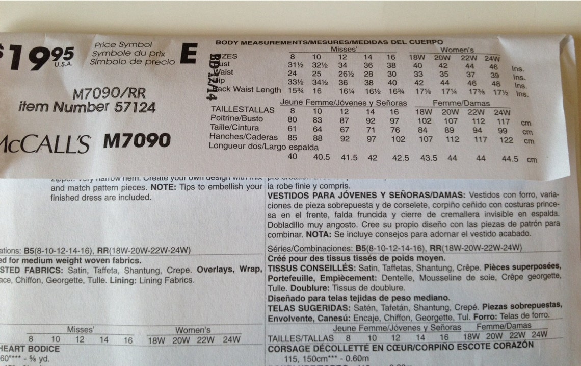 Plus-Size Dresses Sewing Pattern McCall's M7090 Sizes | Etsy