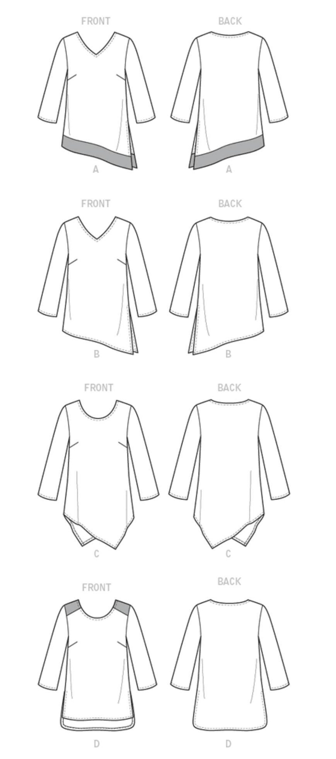 Women's Plus-size Tunic Sewing Pattern Butterick B6263 - Etsy