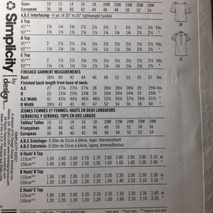 Women’s Tops Sewing Pattern Simplicity S9334 Sizes 20W-28W New and ...