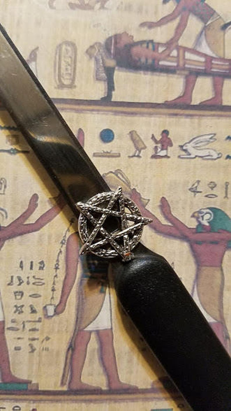 Wiccan Pagan 7 Athame Knife Wand Handcrafted With Pentagram - Etsy