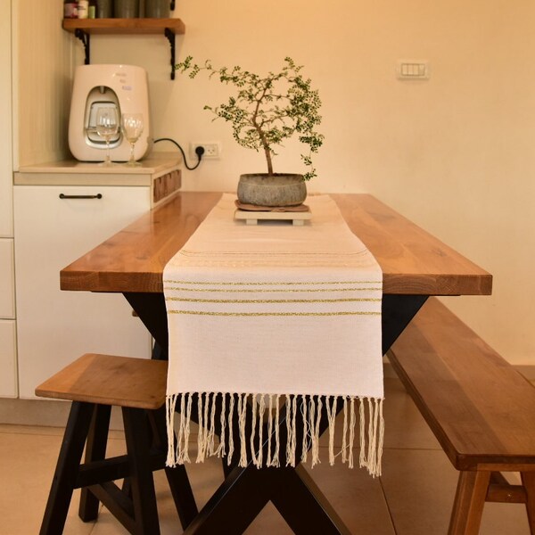 White Table Runner Fringe - Etsy