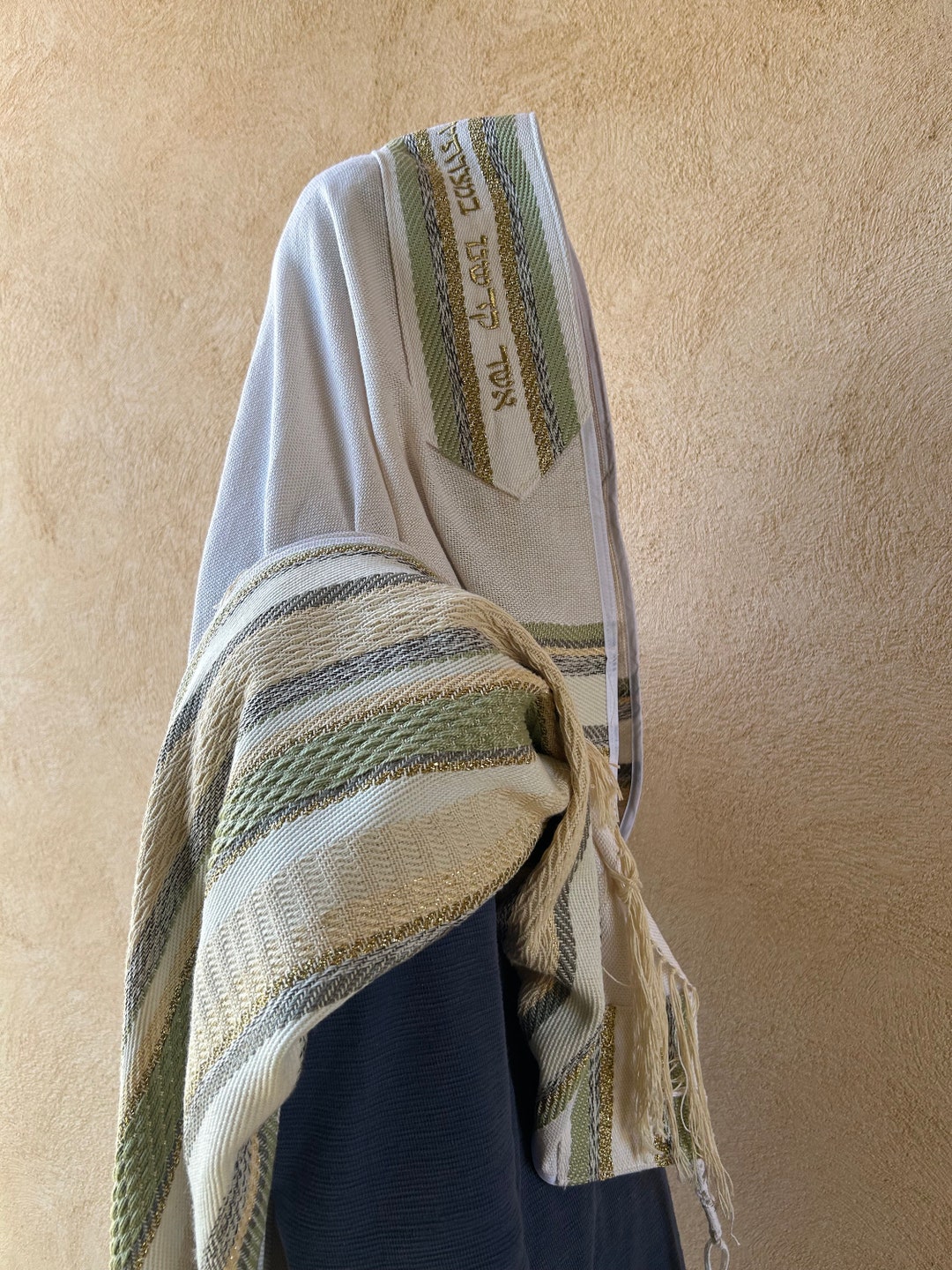 Tallit Man, Jewish Gift Judaica, White Cotton Tallit, Jewish Prayer ...