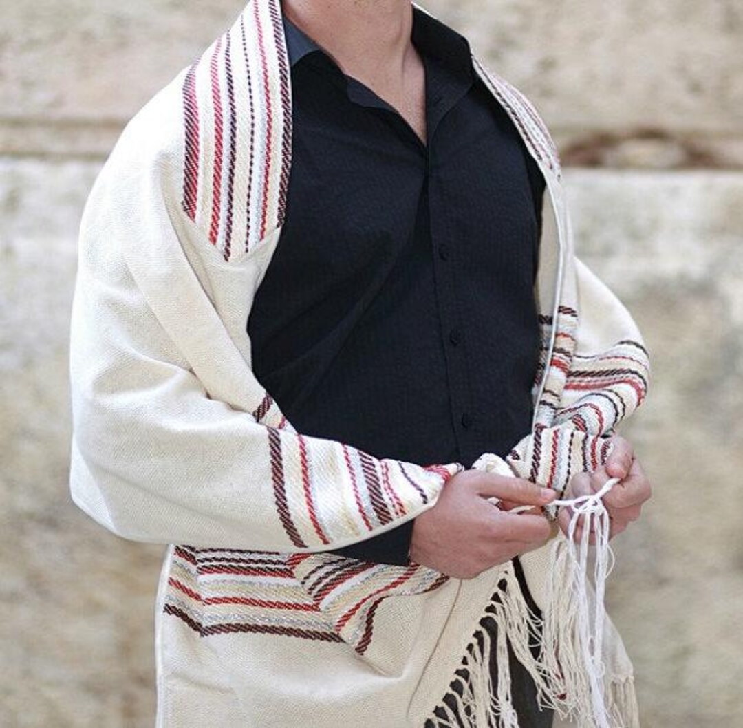 Tallit, Handwoven Tallit, Jewish Prayer Shawl, Cotton Tallit, Jewish ...