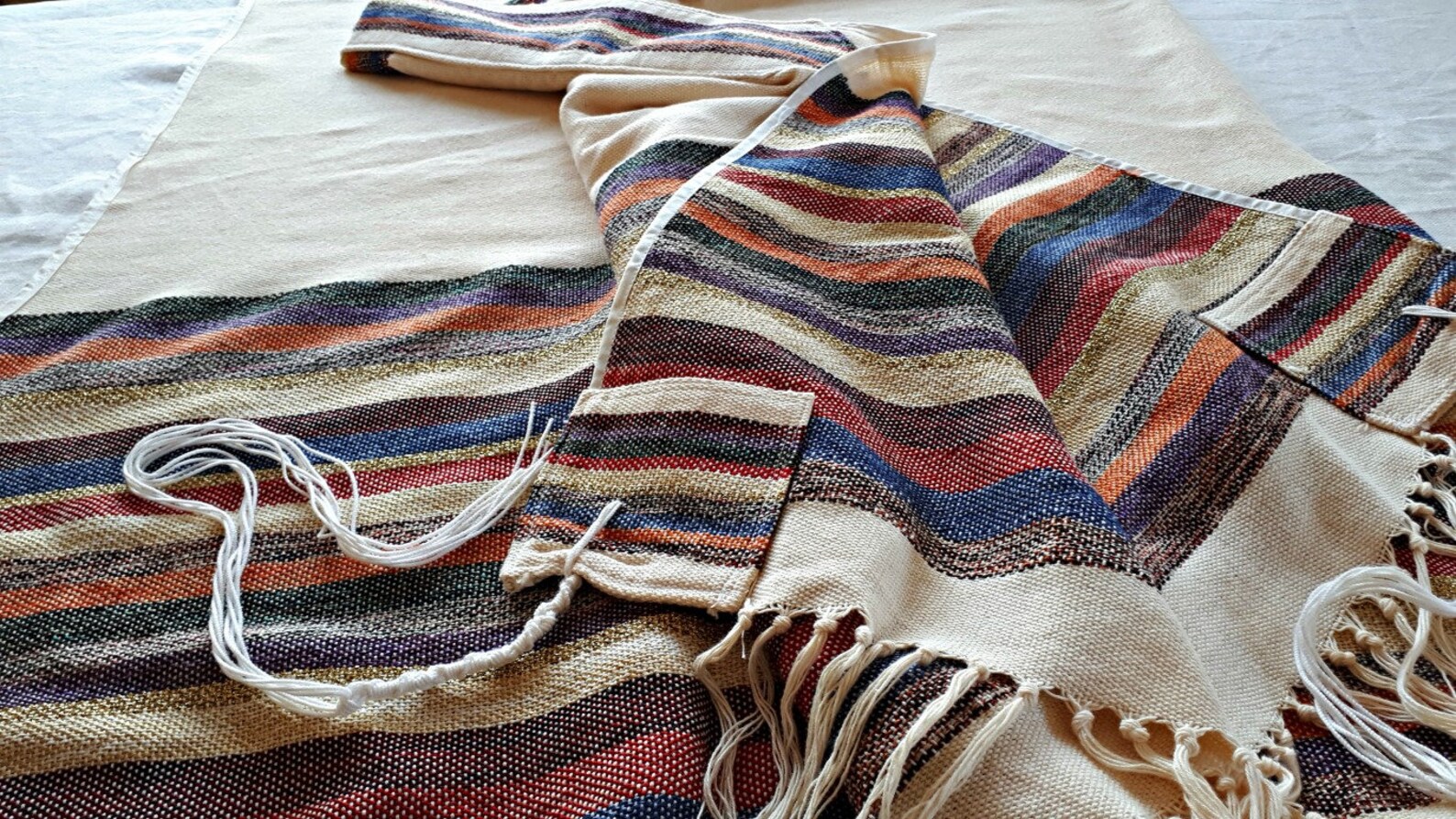 Tallit Set, Judaica, High Holidays, Prayer Shawl, Handwoven Tallit ...