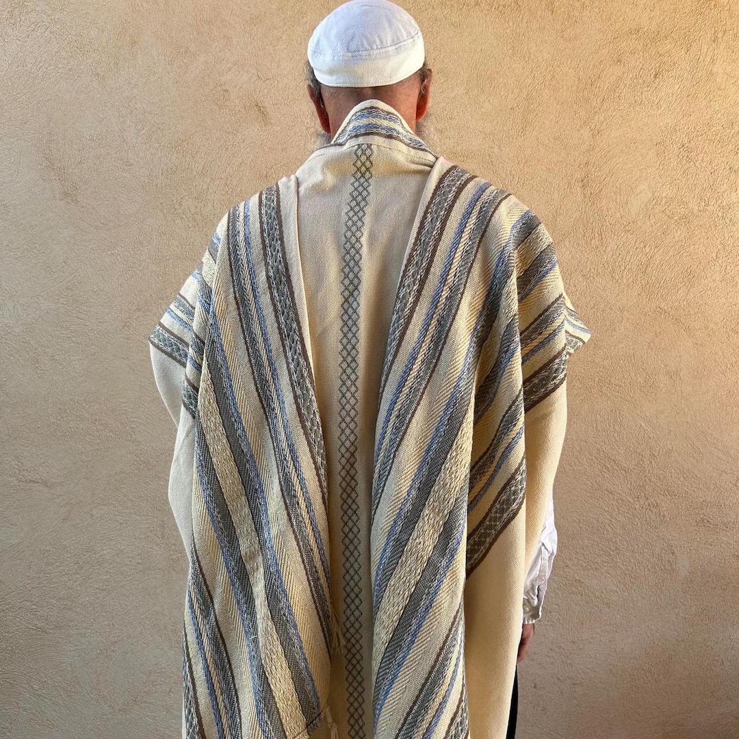 Tallit, Jewish Prayer Shawl, Handmade Cotton Tallit, Judaica Wedding ...