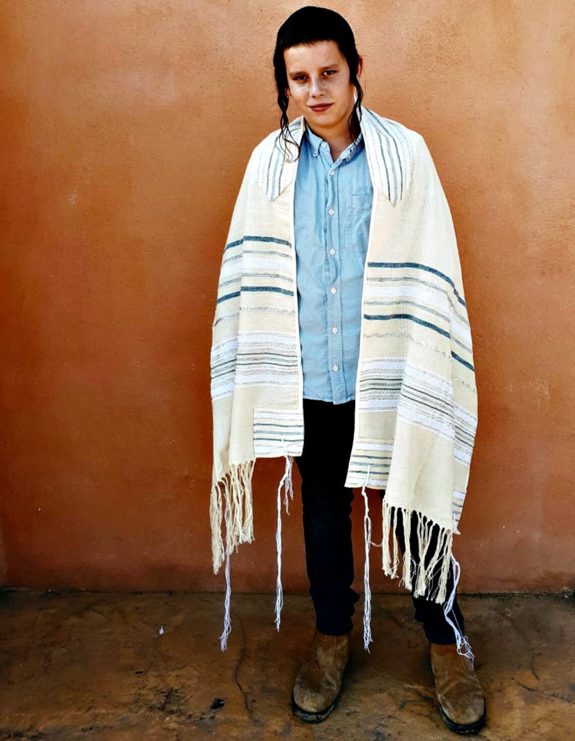 Tallit Set, Jewish Gift Judaica, Cotton Tallit Wedding, Jewish Prayer ...