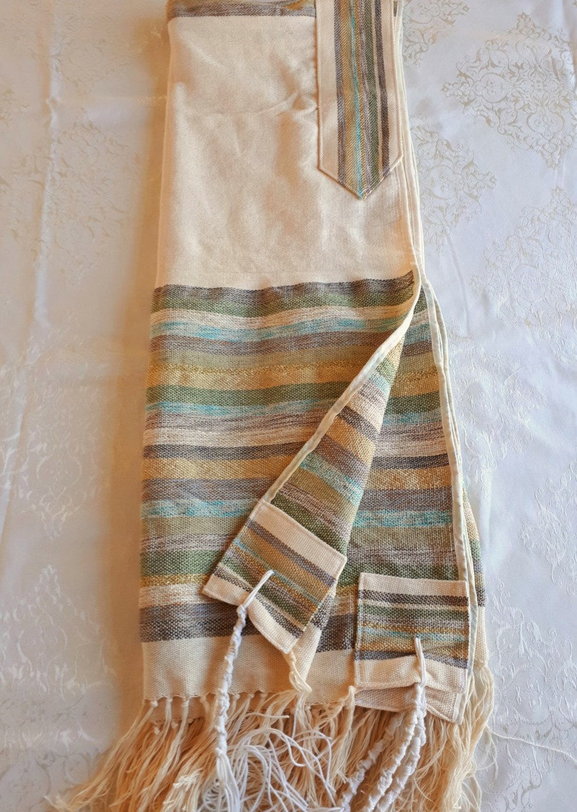 Tallit Set, Wedding Tallit Set, Handmade Judaica Gift, Jewish Prayer ...