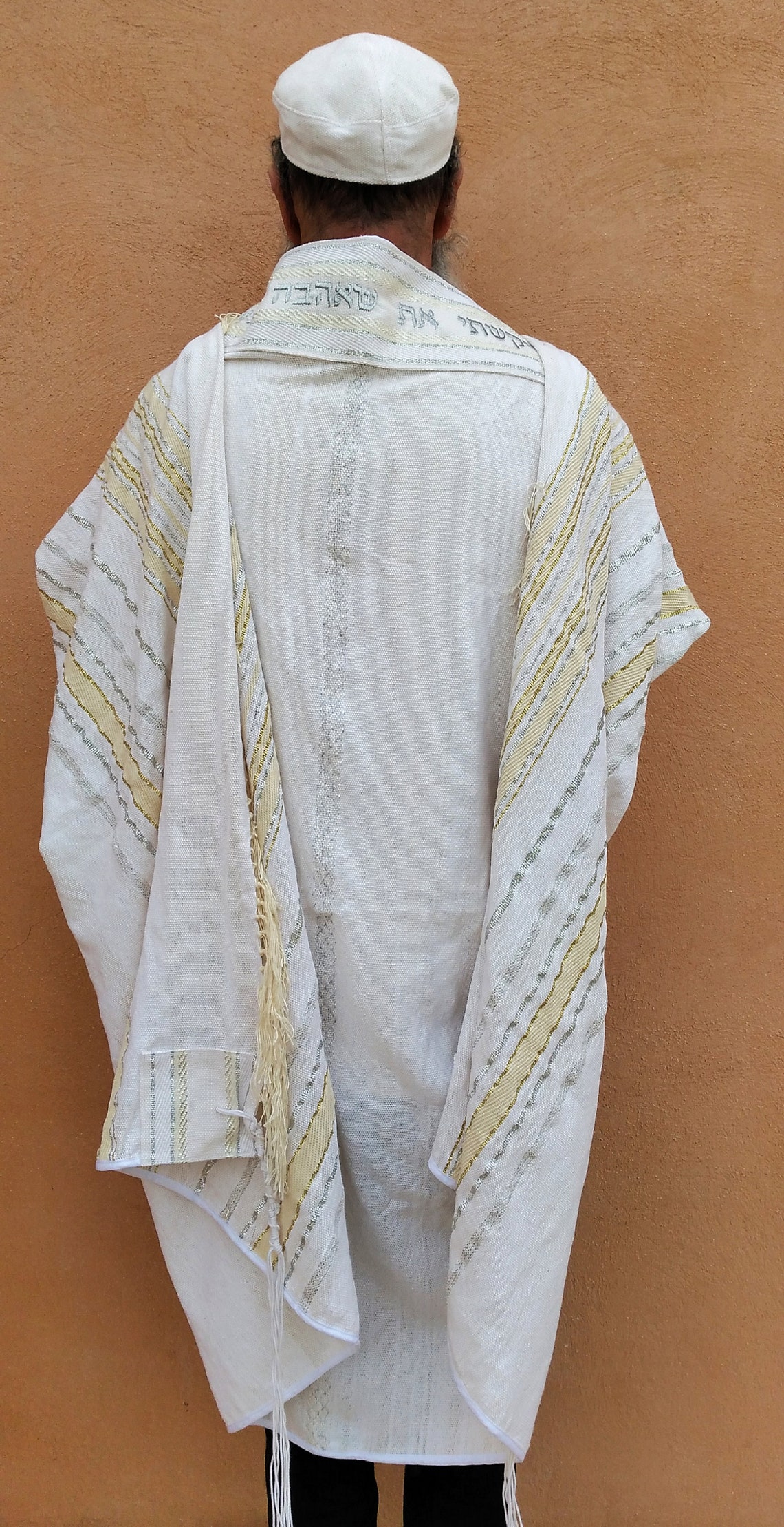 Tallit White Tallit Gold Jewish Prayer Shawl Jewish Gift - Etsy UK