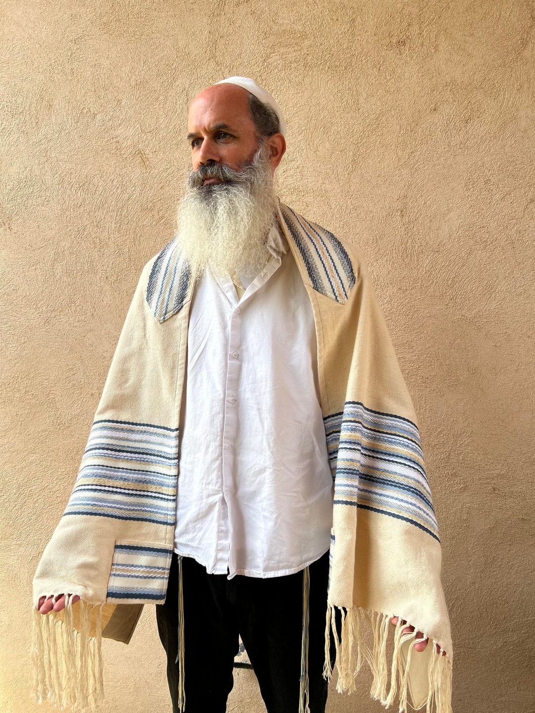 Tallit, Cotton Tallit, OOAK, Tallit for Men, High Holidays Tallit ...