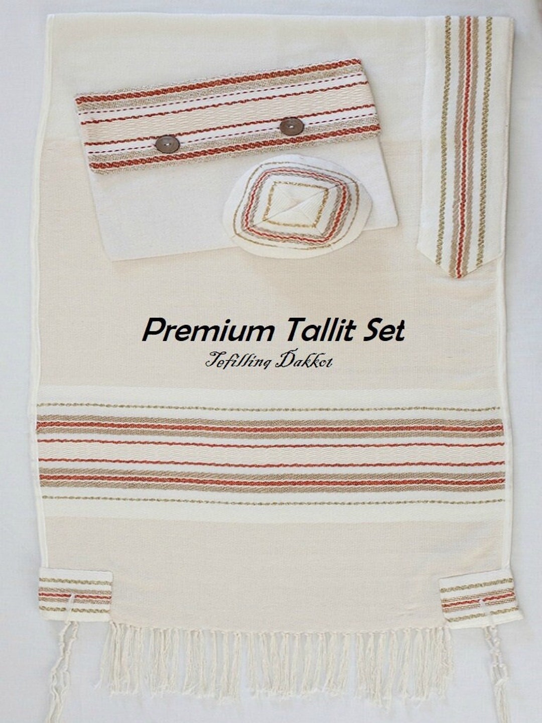 Tallit, Tallit Set, Israeli Judaica, Jewish Gift, Judaica Gift, Prayer ...