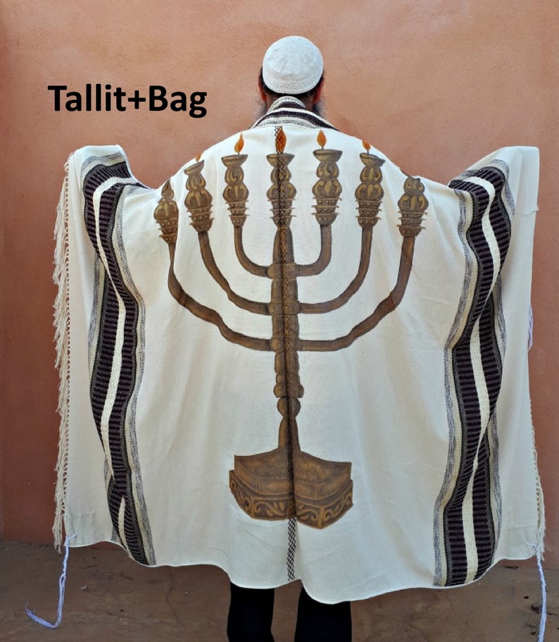 Menorah Tallit Jewish Prayer Shawl Tallit Judaica Tallis | Etsy Menorah Tallit Jewish Prayer Shawl Tallit Judaica Tallis | Etsy