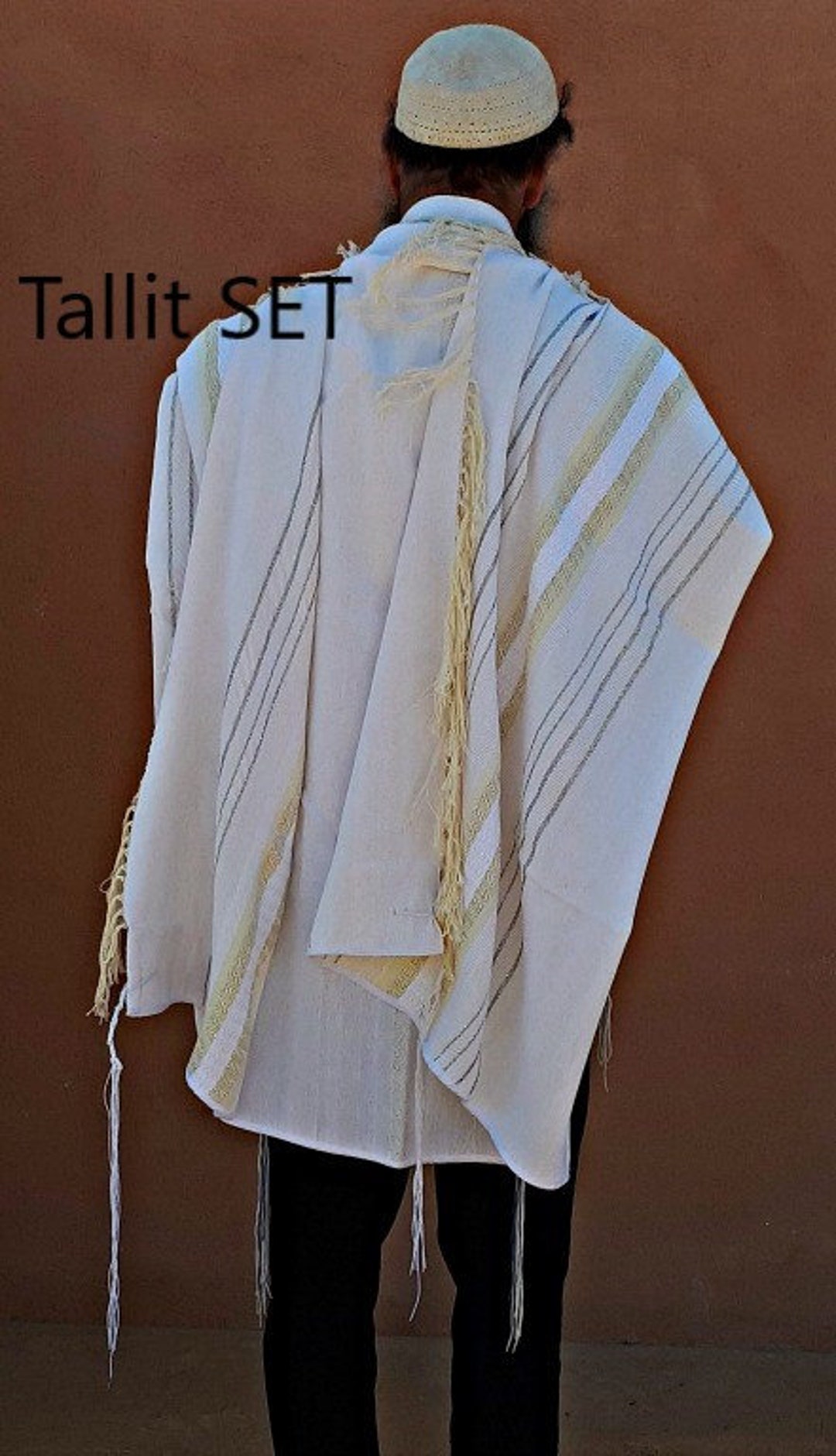 Jewish Prayer Shawl, Woven Tallit SET, Jewish Wedding Gift, Jewish Gift ...