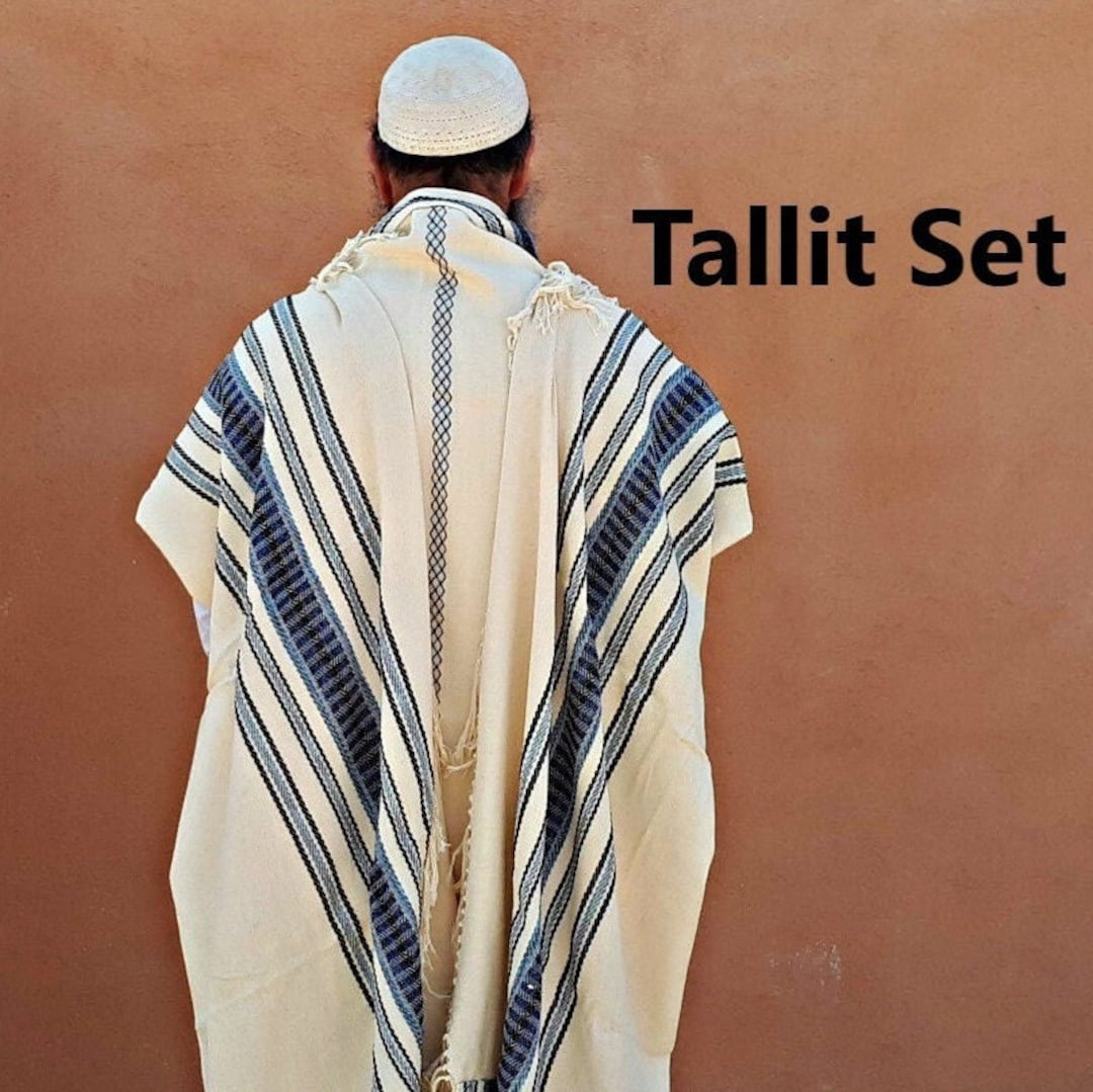 Tallit, Tallit Set, Jewish Prayer Shawl, Tallit Bag, Yarmulke, Judaica ...