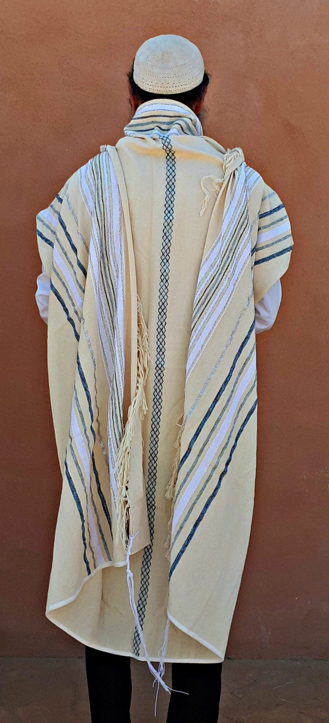 Israeli Tallit Jewish Gift Judaica Cotton Tallit Wedding - Etsy