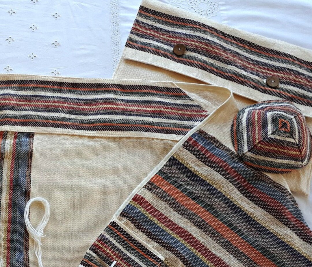 Tallit Set, Judaica, High Holidays, Prayer Shawl, Handwoven Tallit ...