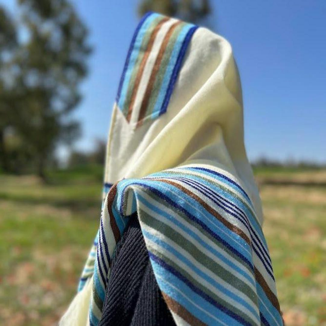 Tallit, Jewish Prayer Shawl, Handmade Wool Tallit, Handoven Tallit ...