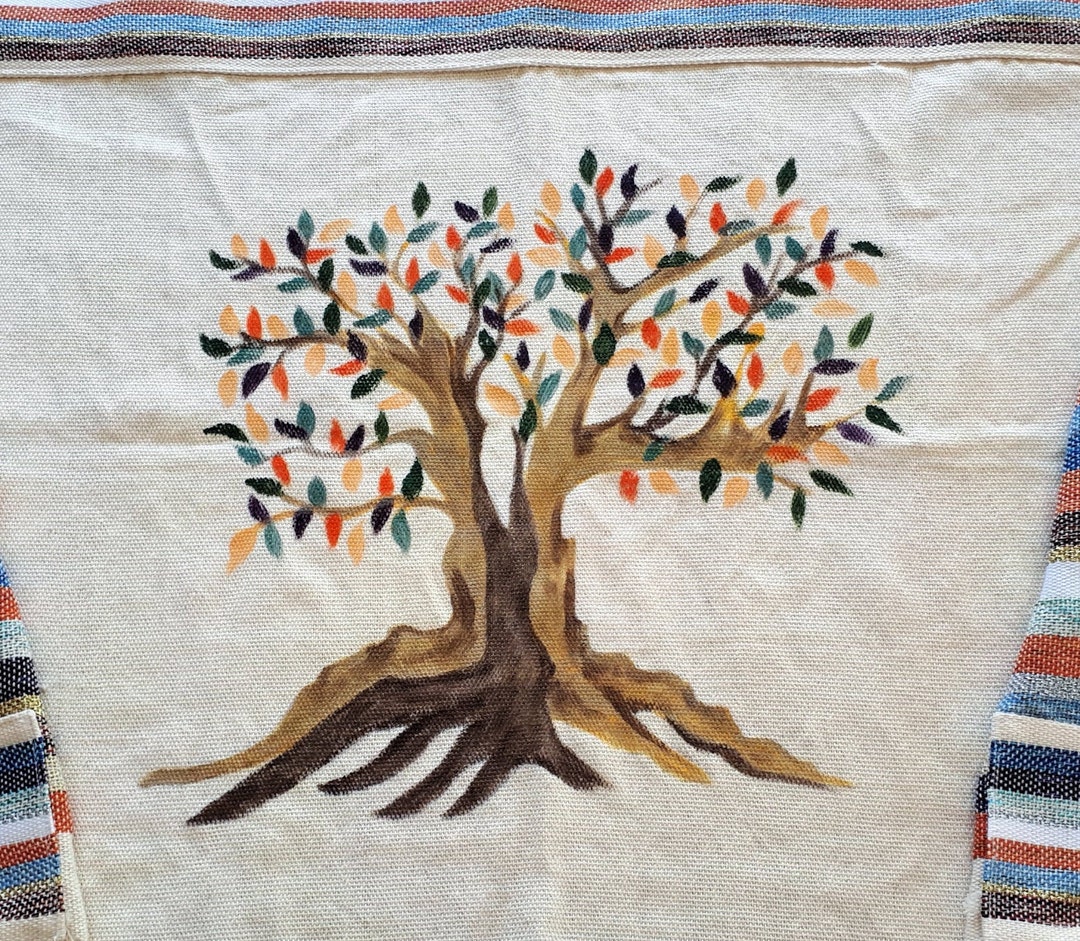 Tree of Life Hand DRAWING on Tallit - Etsy