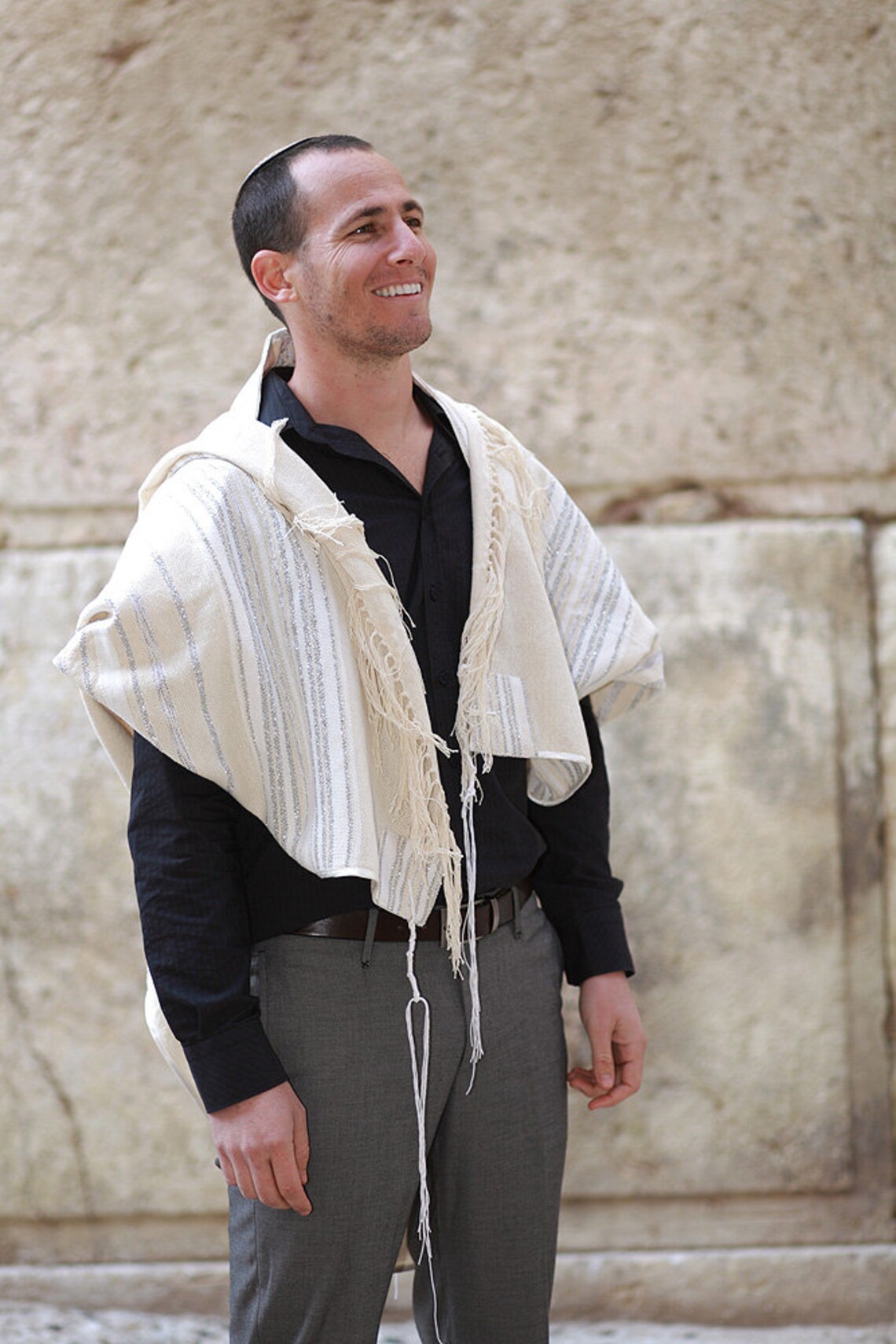 Israeli Tallit Hebrew, Woven Tallit Handmade, Jewish Prayer Shawl ...